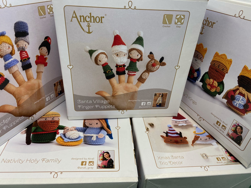 Ameskeria for Anchor Amigurumi Nutcracker Christmas Finger Puppets Cro ...