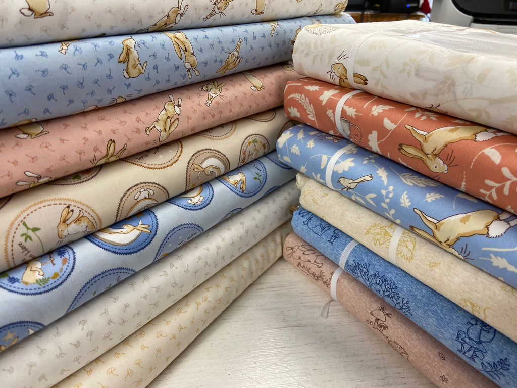 Anita Jeram for Clothworks Guess How Much I Love You 24 Hares Blue Cot ...