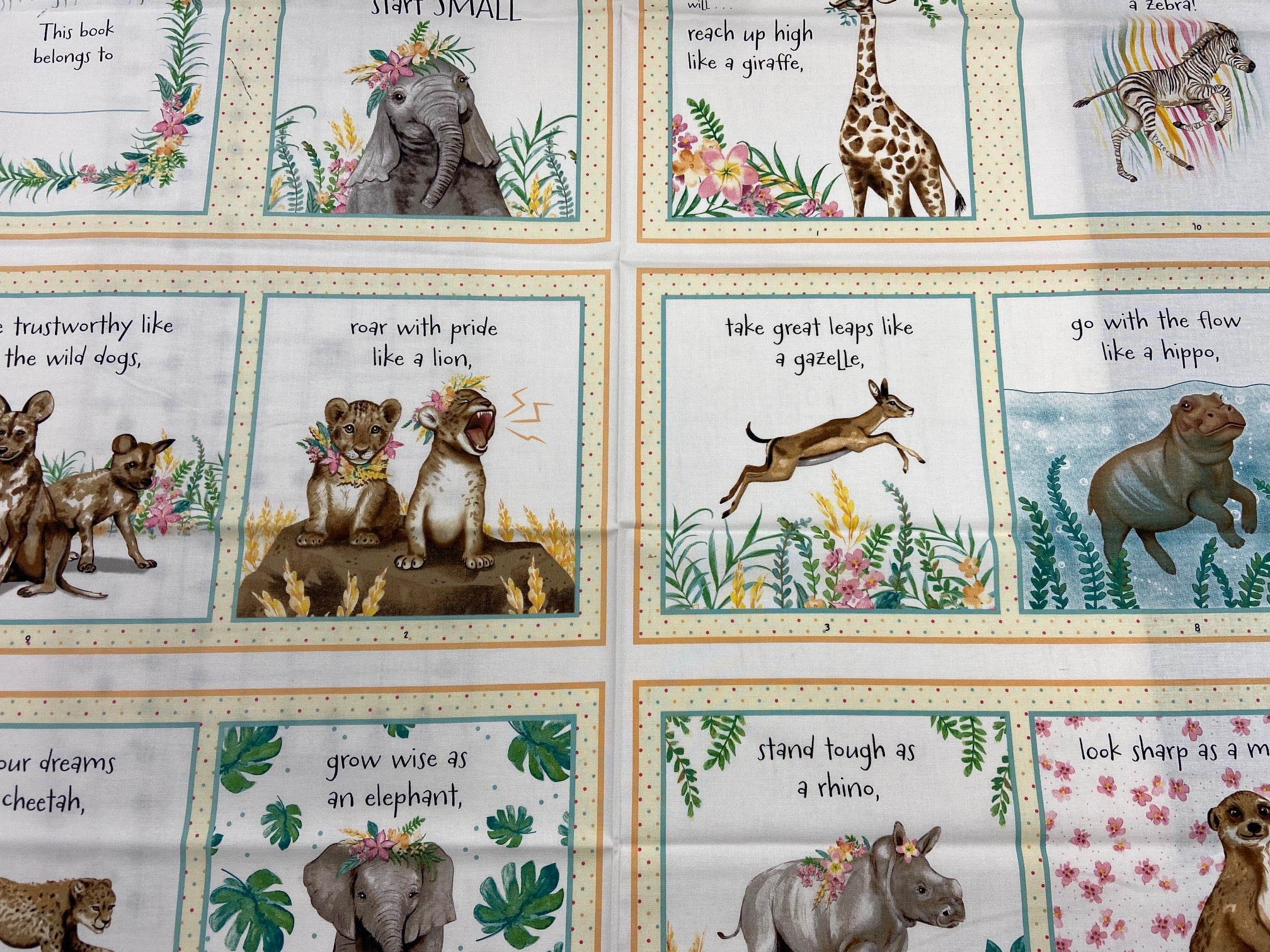 Beth Reed for Studio E All Big Things Start Small Quiet Book Cotton Fa ...