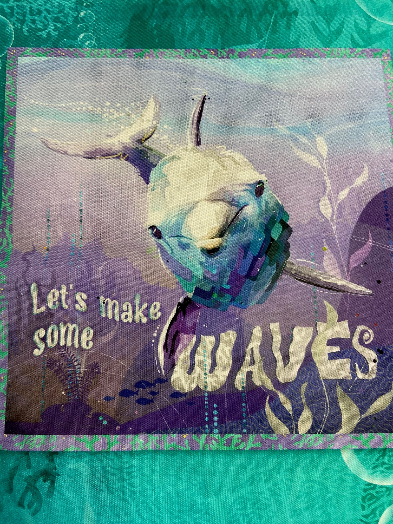 Connie Haley for 3 Wishes Shining Sea Multi Block Cotton Fabric Panel ...