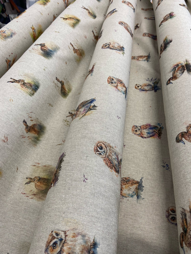 Linen Look Watercolour Ducks Natural Fabric by 1/2 Metre – Fabric Shack ...