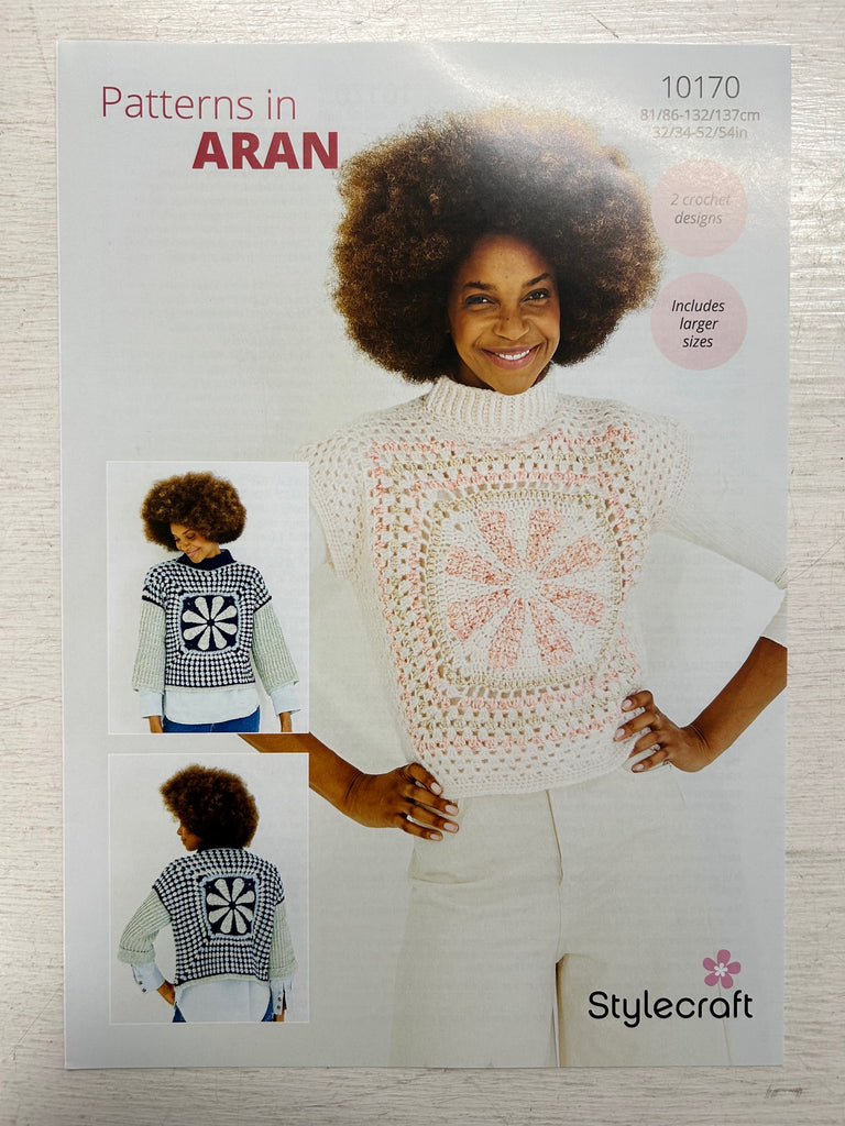 Stylecraft Serene Aran Ladies Tank Top & Sweater Crochet Pattern 10170 ...
