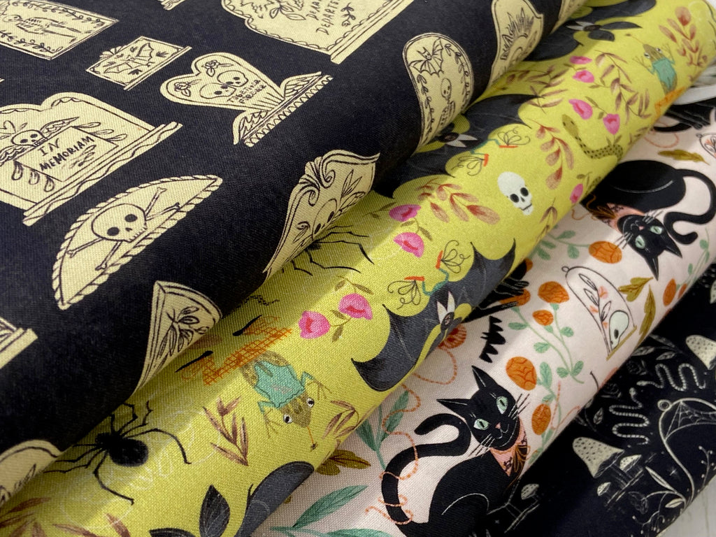 Faye Guanipa for Dear Stella Boo Batty Lime Green Cotton Fabric by 1/4 ...