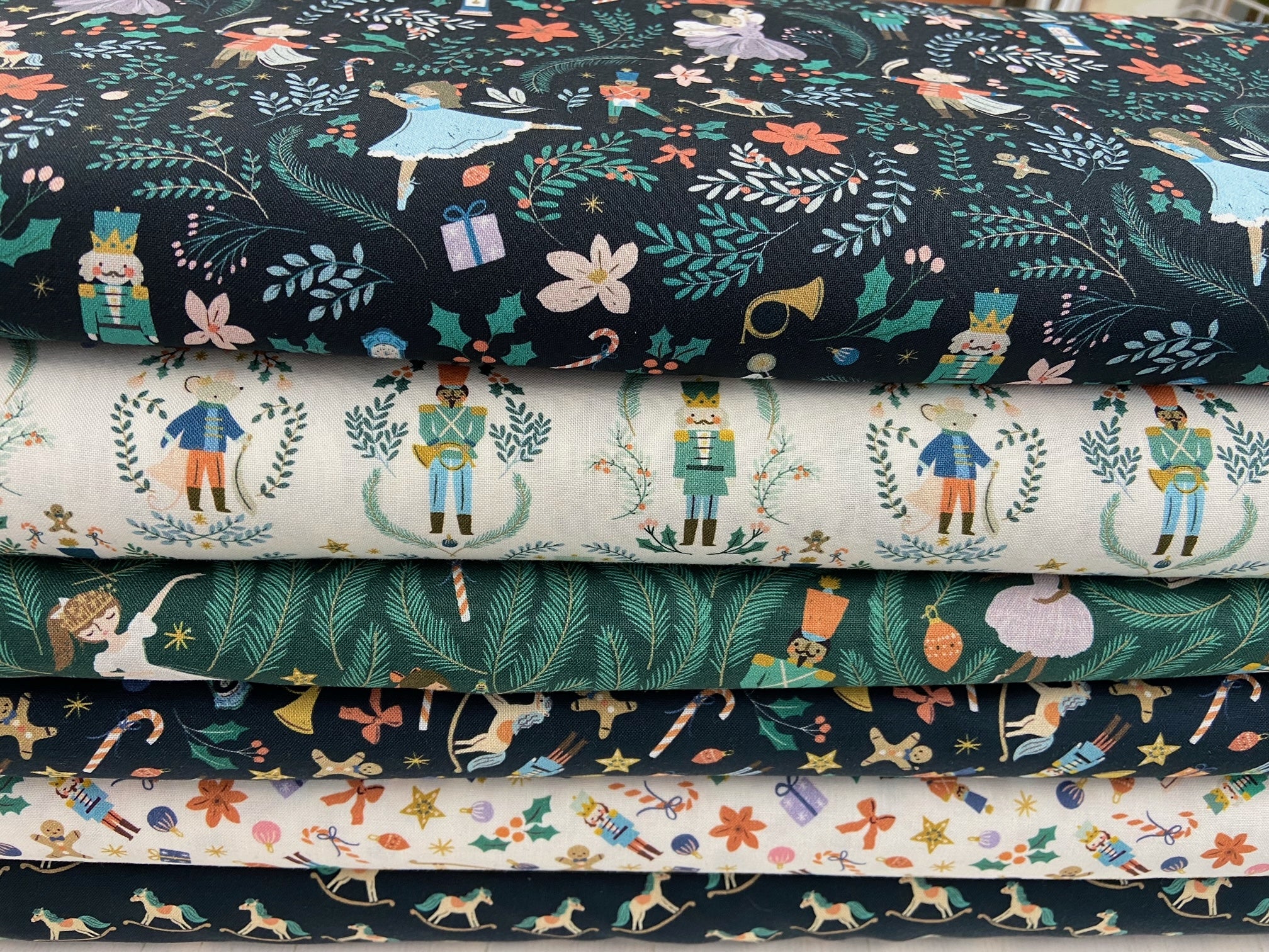 Dear Stella Nutcracker Suite Soldiers Cream Cotton Fabric by 1/4 Metre ...