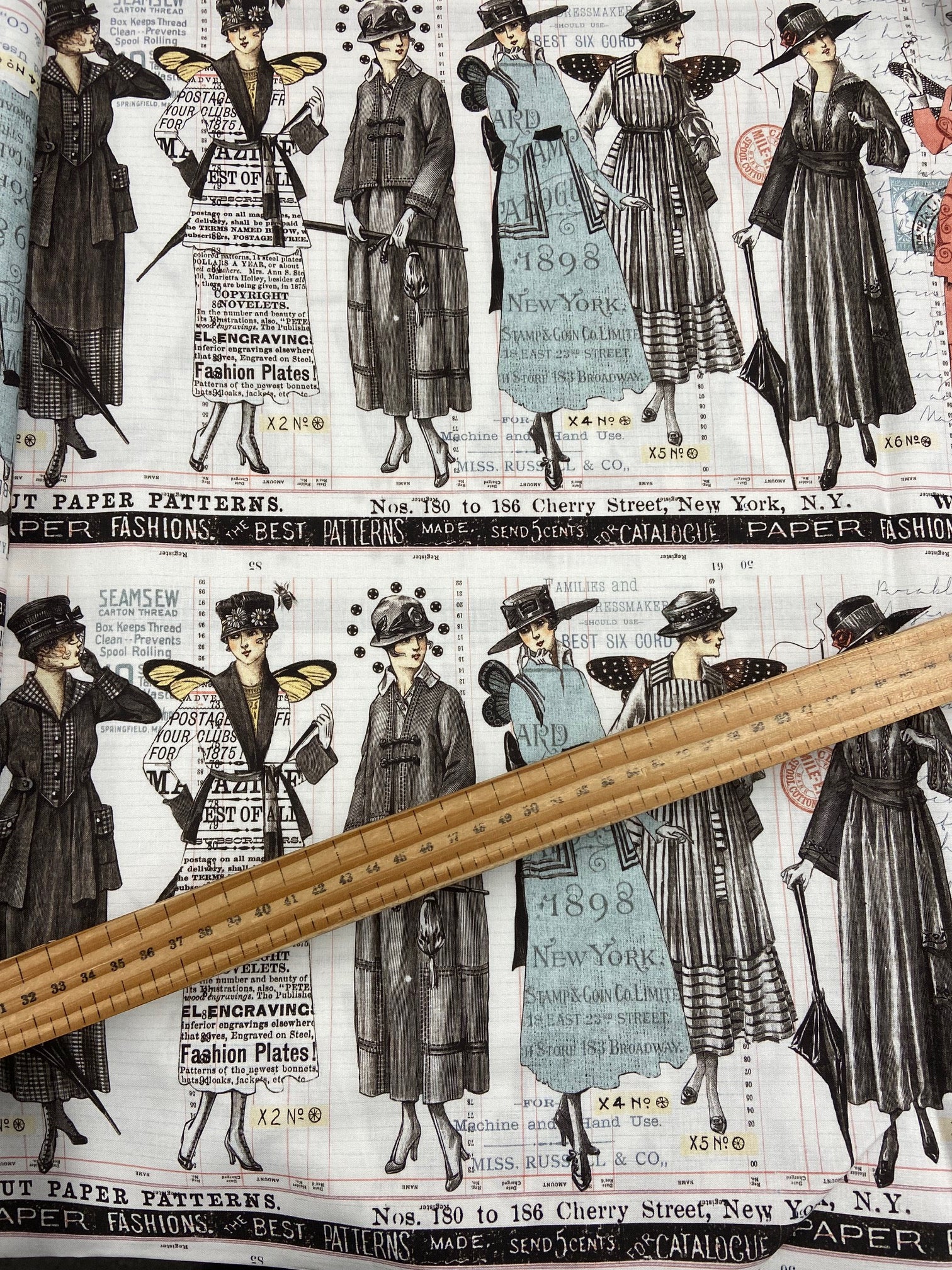 Riley Blake J Wecker Frisch Sew Journal Catalogue Collage Ladies Cotto ...