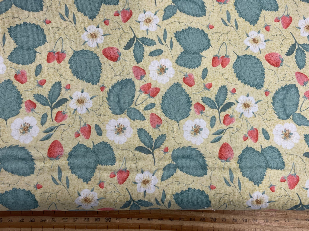 Kimberley Hind Strawberry Picking Strawberry Fields Lemon Organic Cott ...