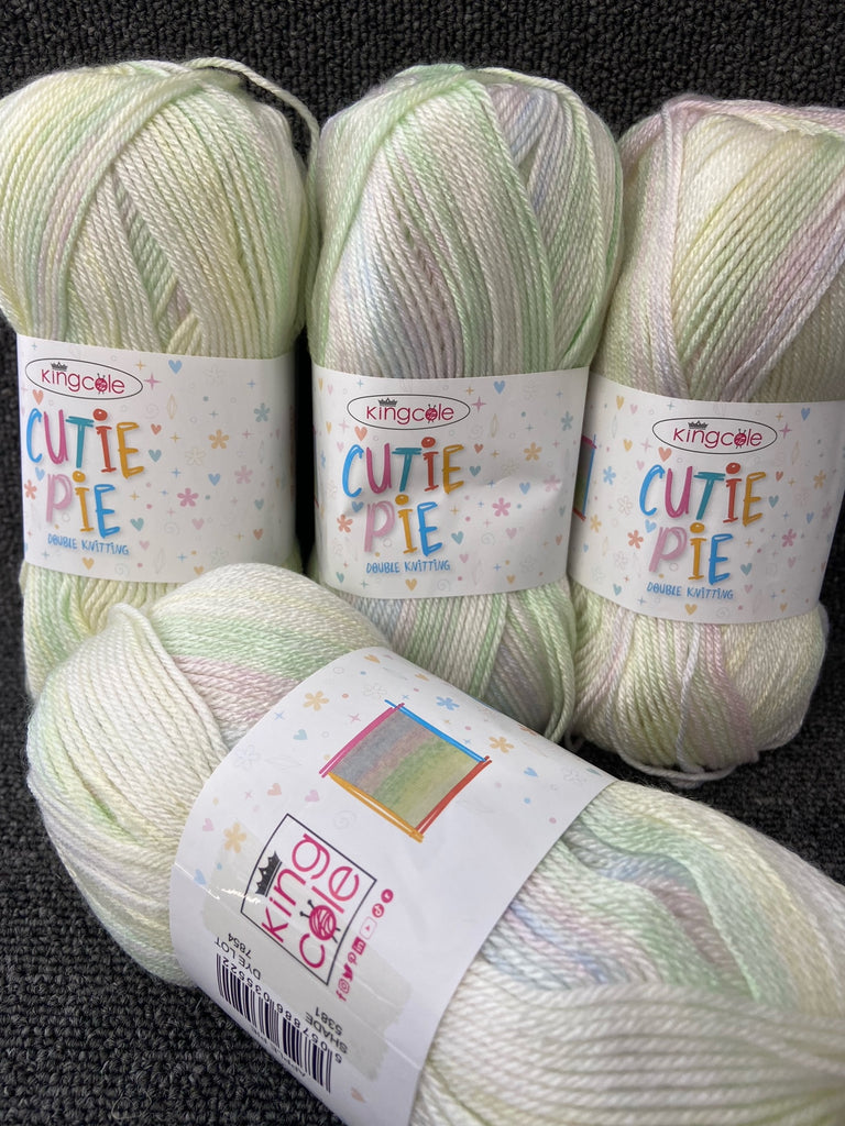 King Cole Cutie Pie Double Knit DK Wool Yarn 100g Various Colours ...