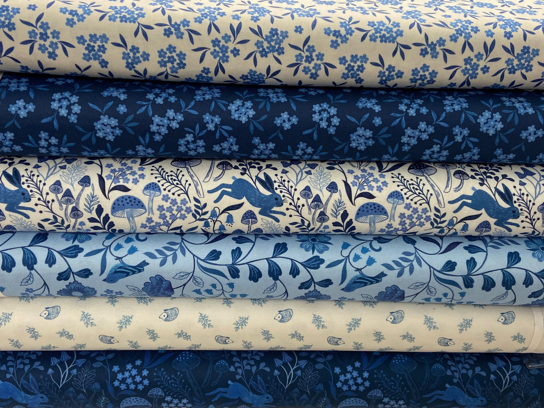 Lewis & Irene Forget-Me-Not Lane Forget-Me-Nots Dark Blue Cotton Fabri – Fabric Shack Malmesbury