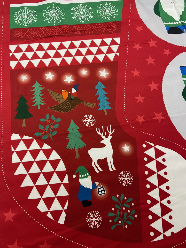 Lewis & Irene Hygge Glow Christmas Cotton Giant Stocking Panel – Fabric ...