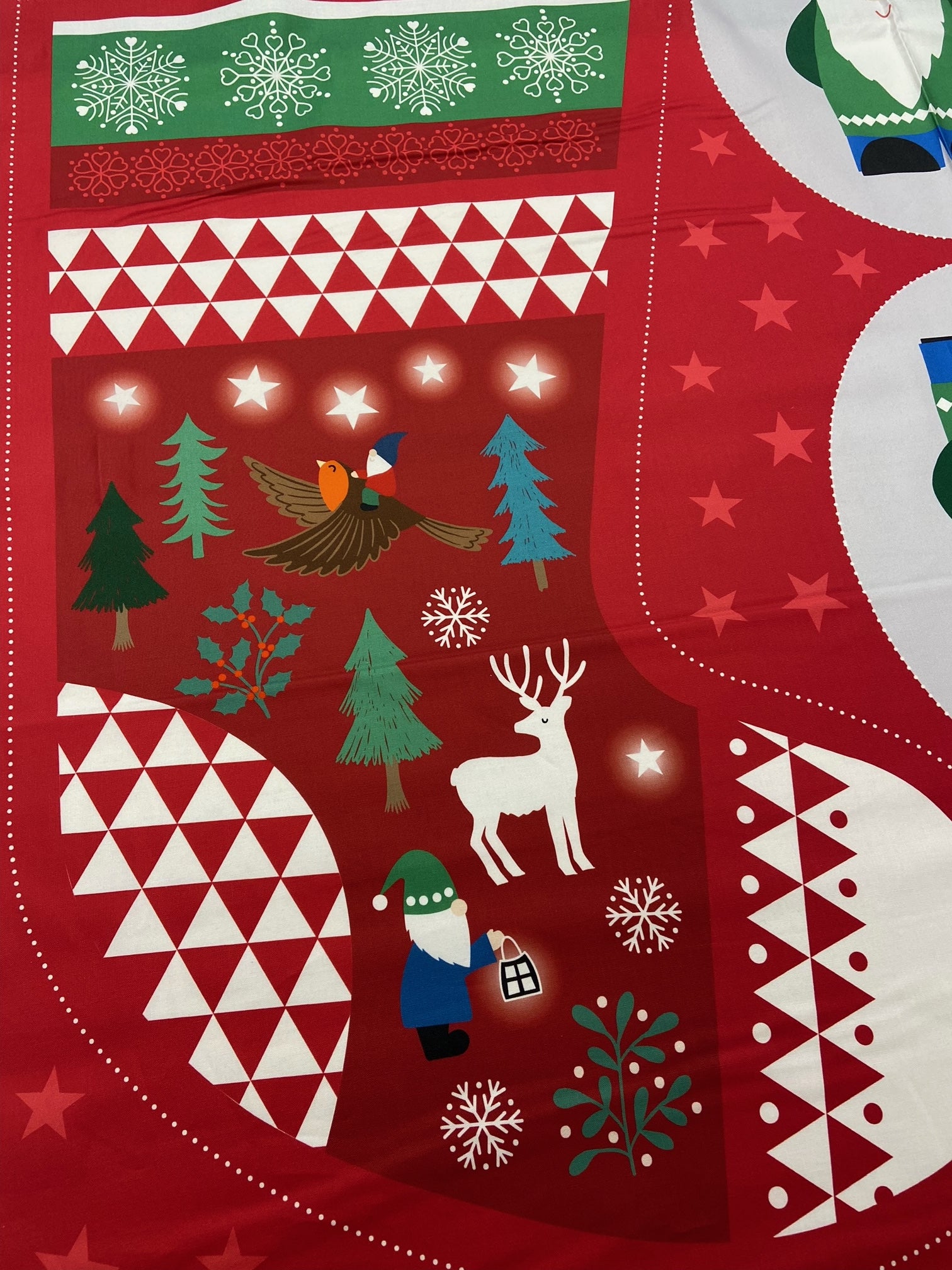 Lewis & Irene Hygge Glow Christmas Cotton Giant Stocking Panel – Fabric ...