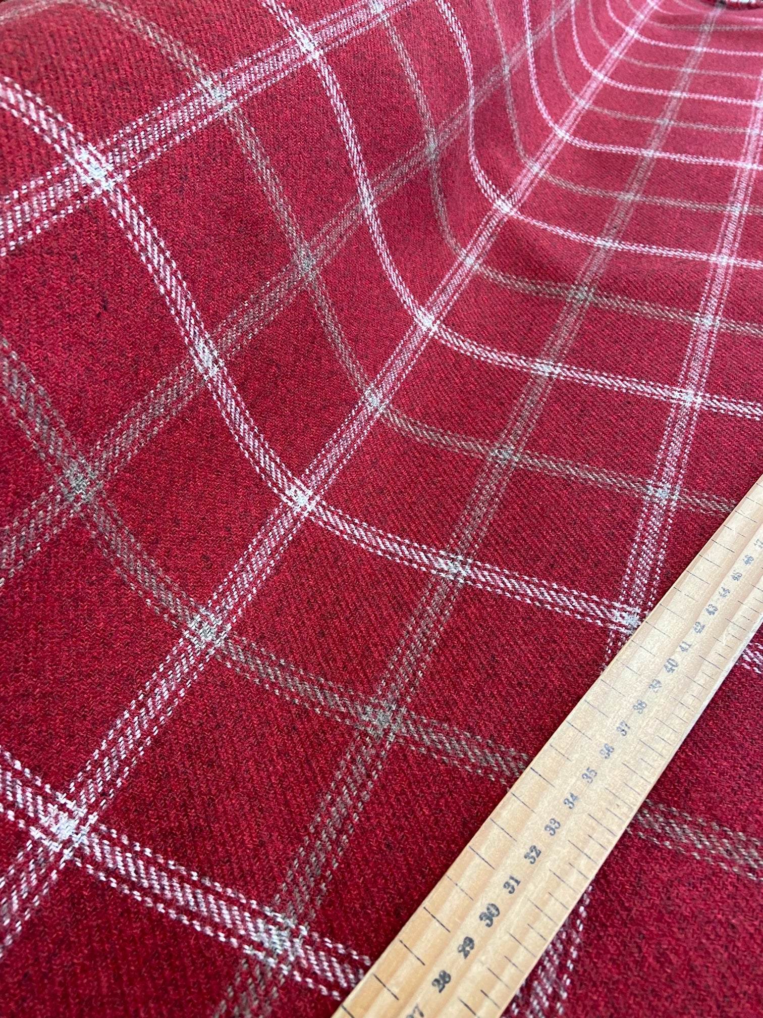 Lewis Tartan Wool Effect Red Check Plaid by 1/2 Metre – Fabric Shack ...