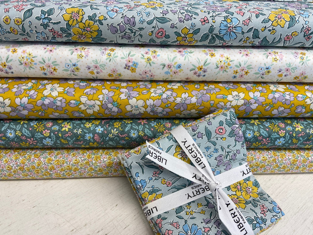 Liberty Heirloom 5 Spring Etty Rose Yellow Cotton Fabric by 1/4 Metre ...