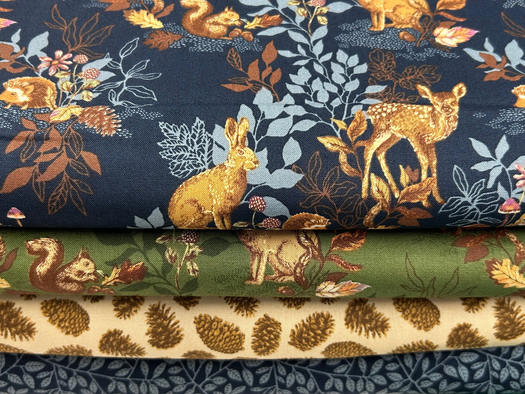 Autumn Forest by Linn Warme for Moda Pinecones Sand Cotton Fabric by 1 ...