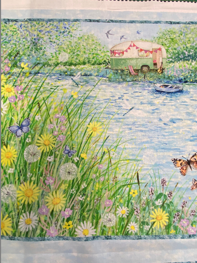 Lucy Grossmith for 3 Wishes The Secret Garden Cotton Fabric 4 Plate Pi ...