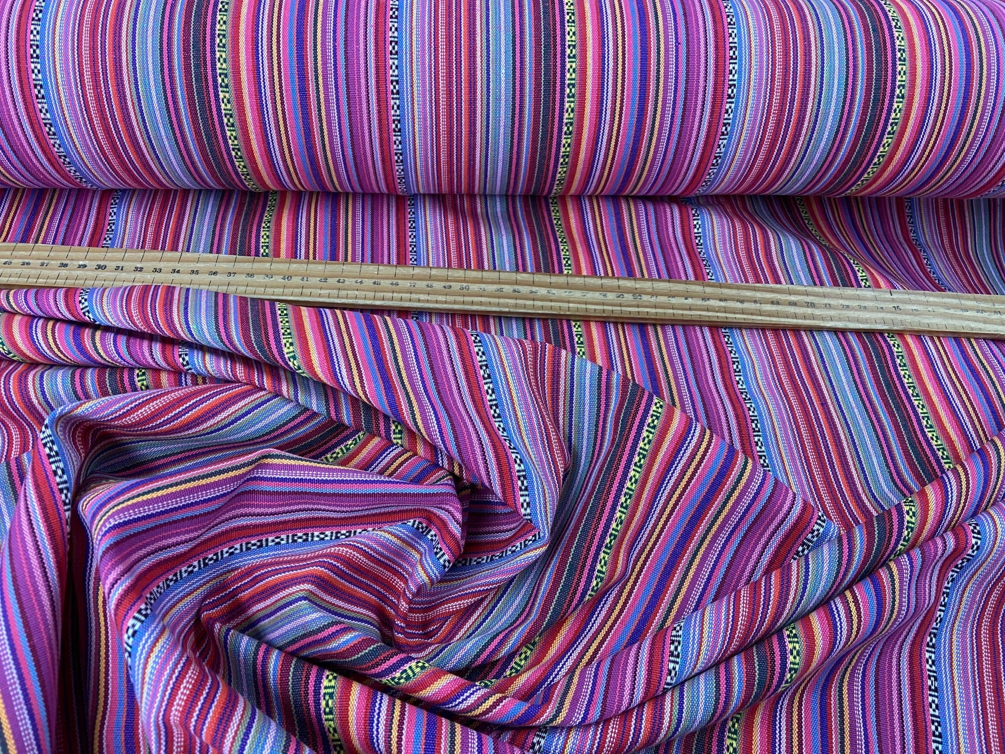 Mexican Stripes Rhumba Fuscia Fabric by 1/2 Metre – Fabric Shack Malmesbury