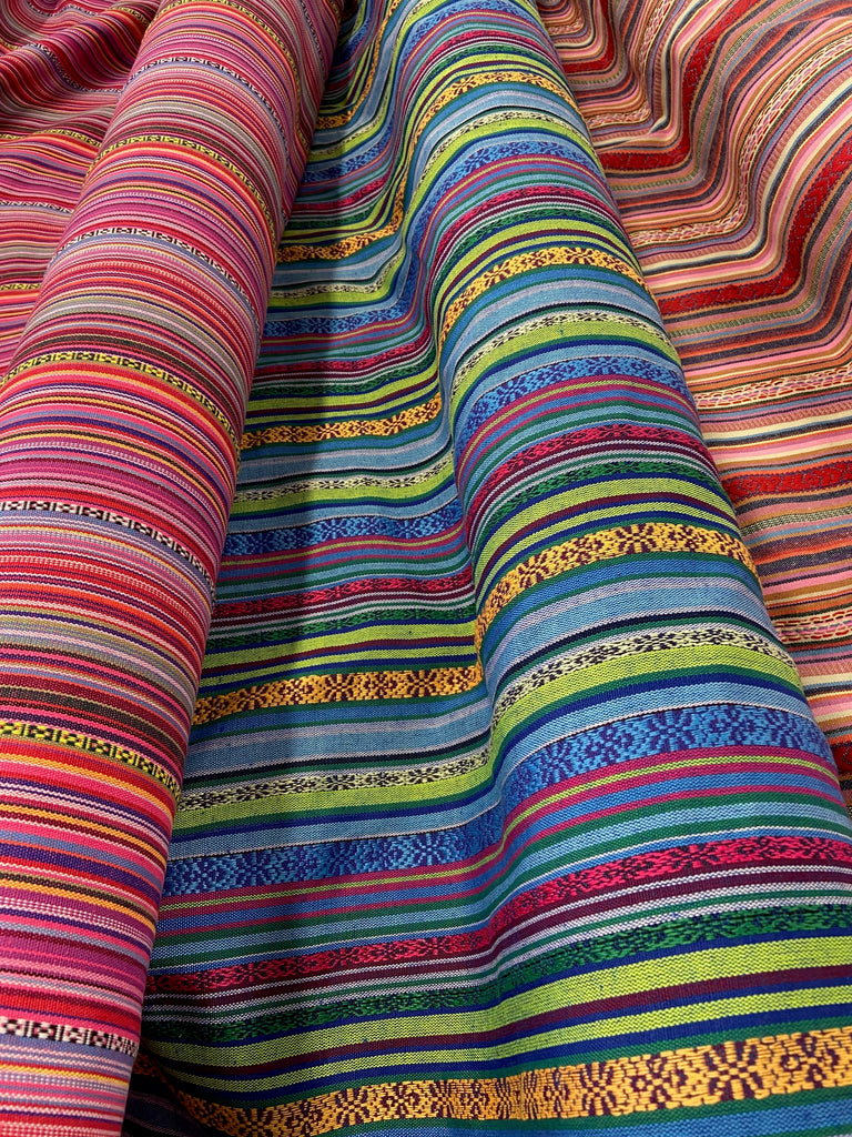 Mexican Stripes Salsa Blue Fabric by 1/2 Metre – Fabric Shack Malmesbury