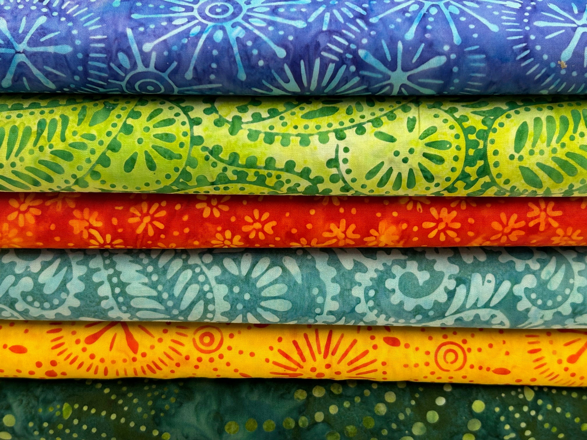 Moda Sunburst Batiks Lime Green 7027 Cotton Fabric by 1/4 Metre ...