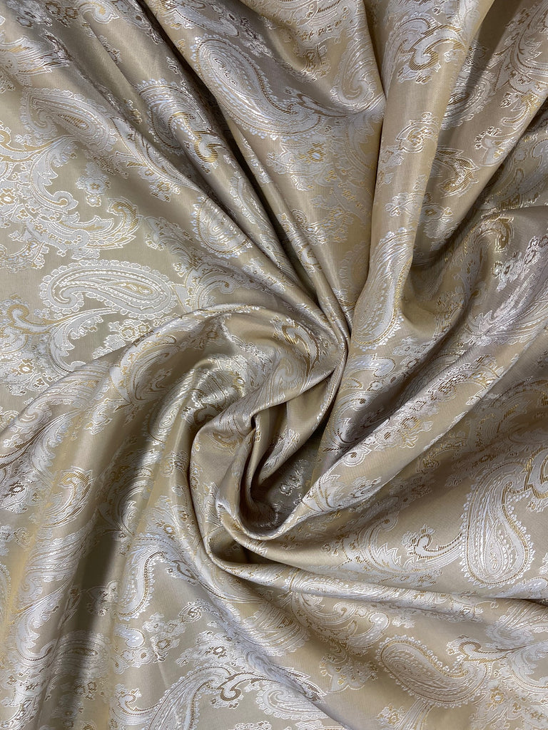 Paisley Jacquard Lining Fabric by 1/2 M Various Colours – Fabric Shack ...