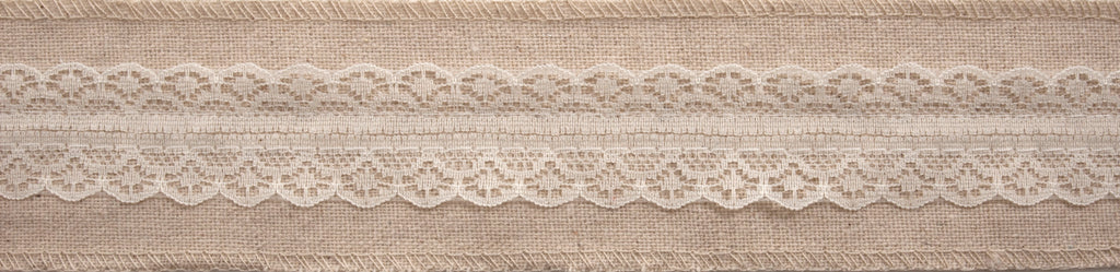 Groves Hessian Style Rustic Trim Cotton Linen Border 50mm – Fabric ...