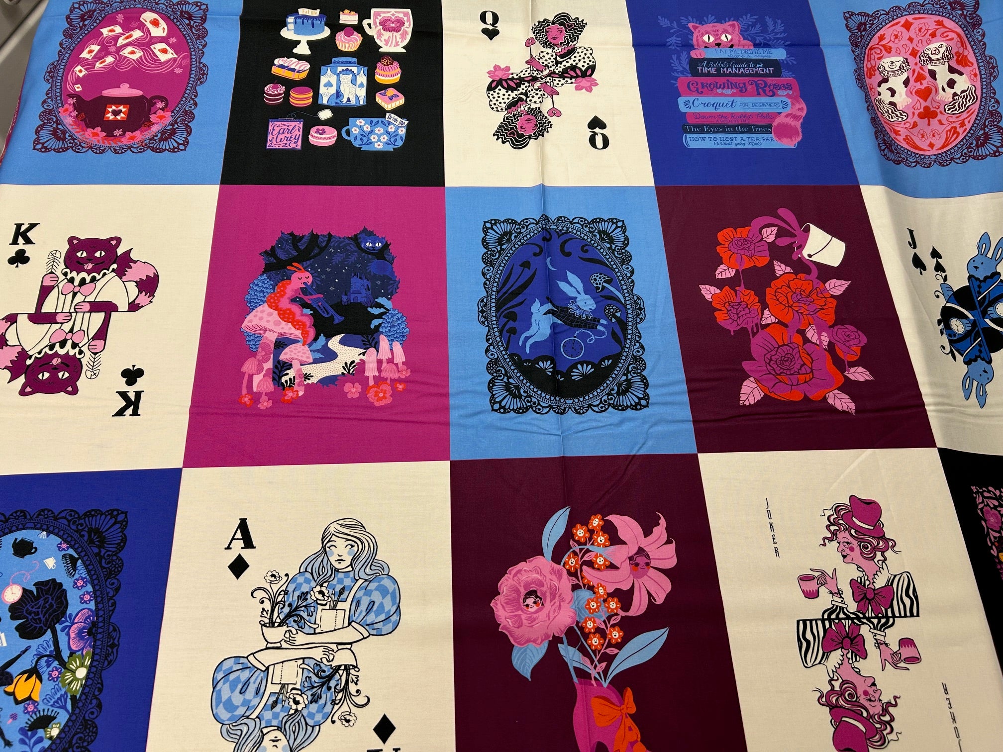 Sarah Watts for Ruby Star Society Hello Alice Playing Cards 15 Block P – Fabric Shack Malmesbury