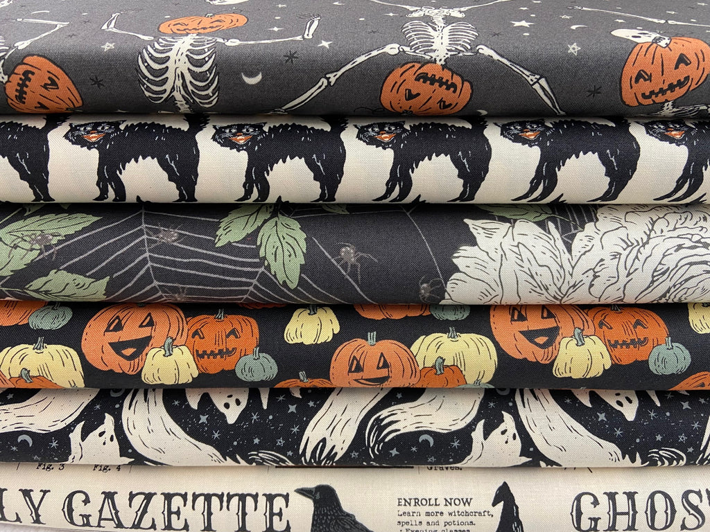 Home Sweet Haunt by Stacy Iest Hsu for Moda Pumpkins Midnight Black Co ...