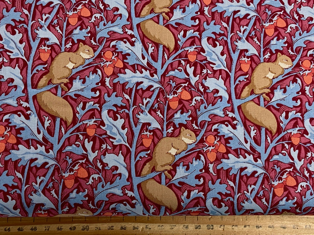 Tilda Hibernation Squirrel Dreams Hibiscus Cotton Fabric by 1/4 Metre ...