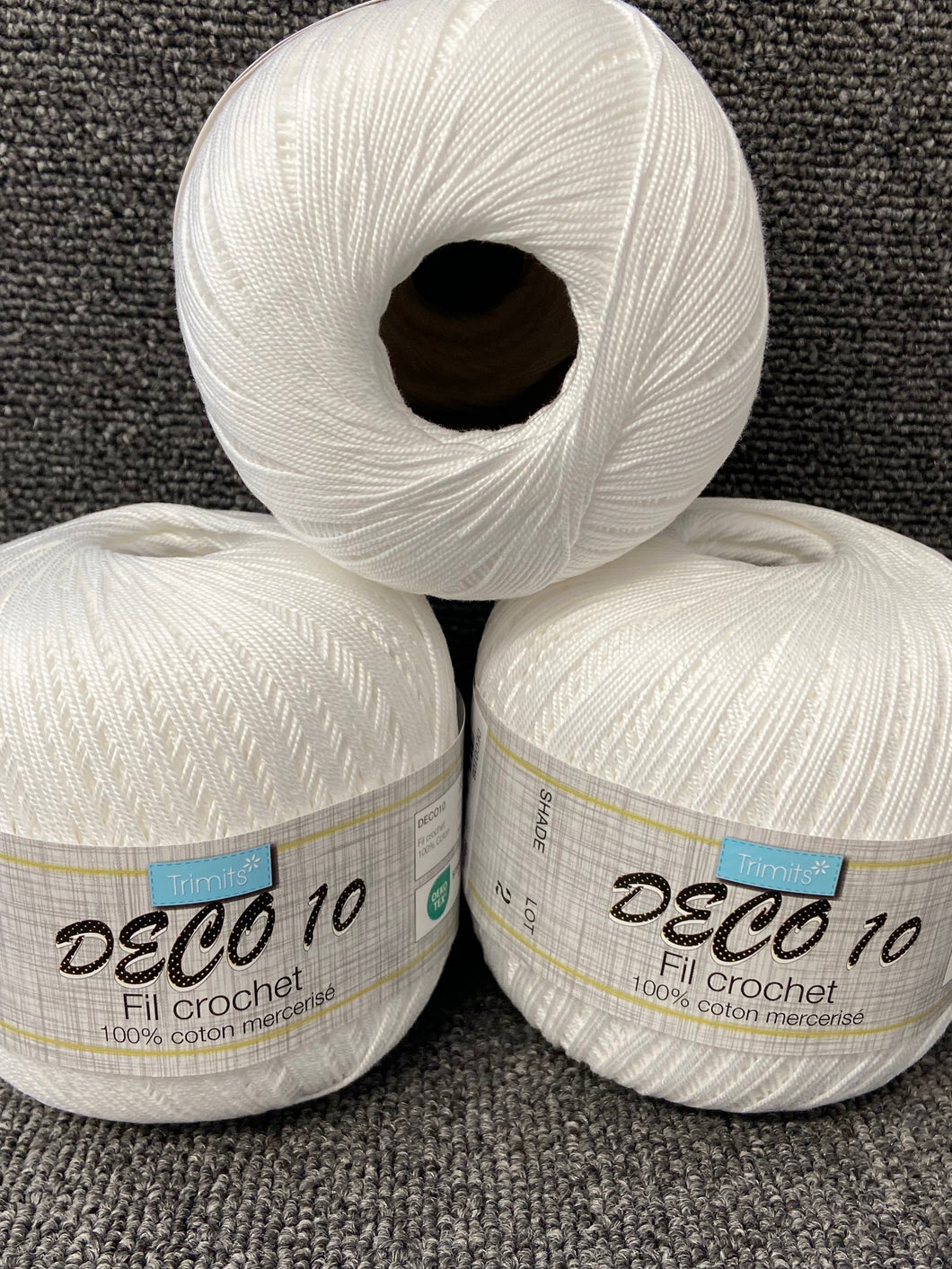 Trimits Deco 10 Mercerised 100 Cotton Crochet Yarn 100g Various Colou Trimits Deco 10 Mercerised 100 Cotton Crochet Yarn 100g Various Colou