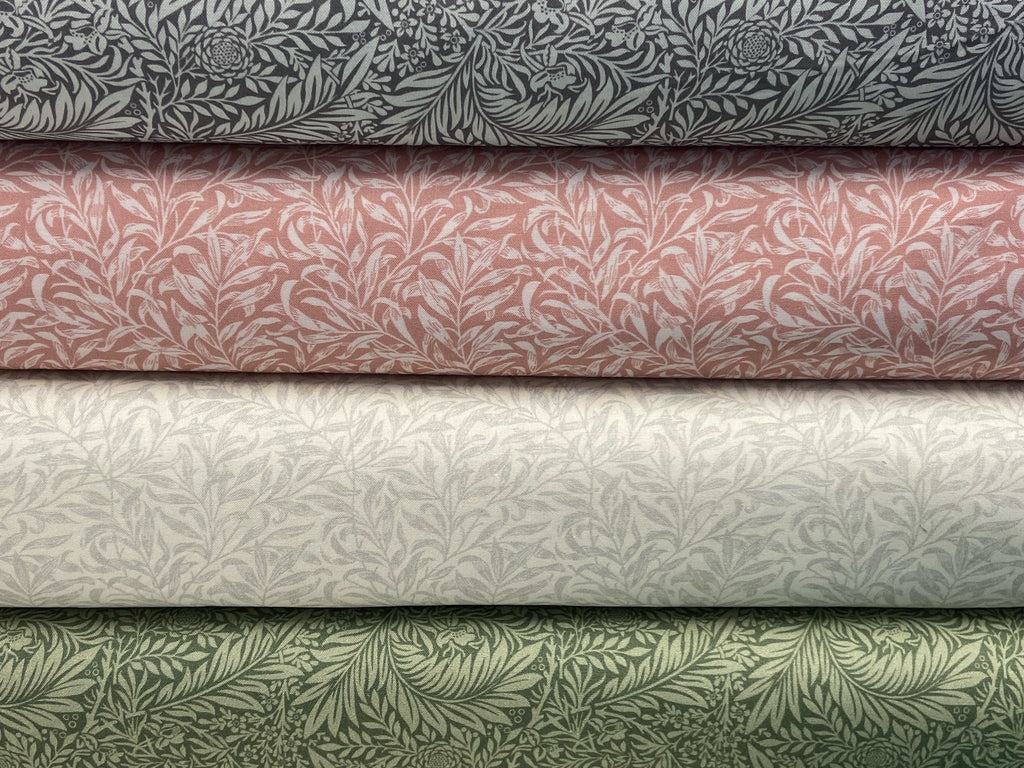 William Morris V&A Extra Wide Quilt Backing Larkspur Sage Green Cotton ...