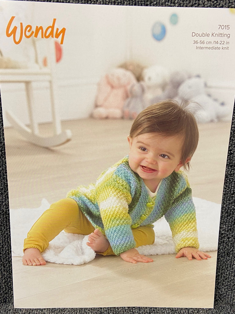 Wendy Knitting Pattern Kids Cardigan Double Knit Wool 7015 – Fabric ...