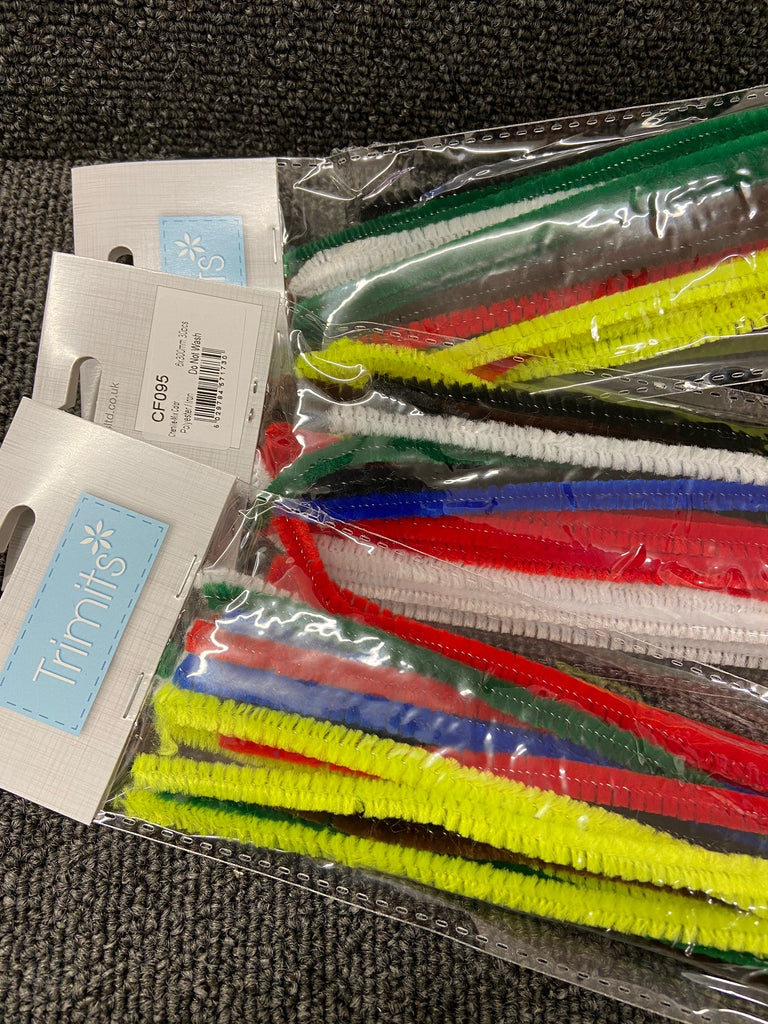 Trimits Chenille (Pipe Cleaner) Sticks Various Colours Pack 30 – Fabric ...
