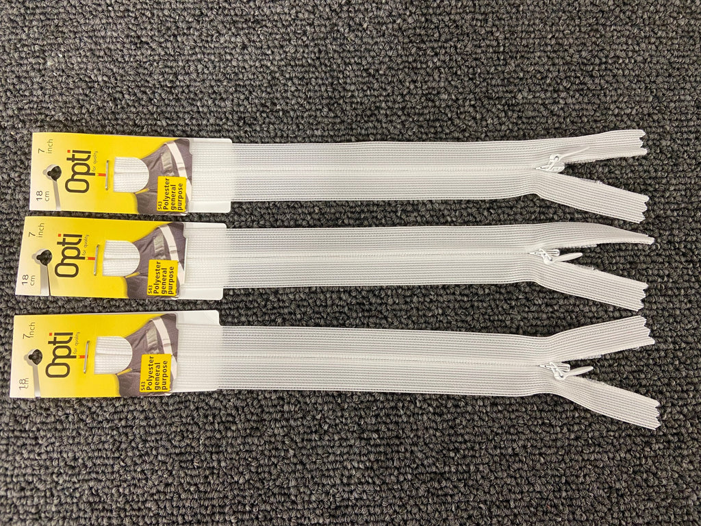 Opti Concealed Invisible Zip 7"/18cm Various Colours – Fabric Shack ...