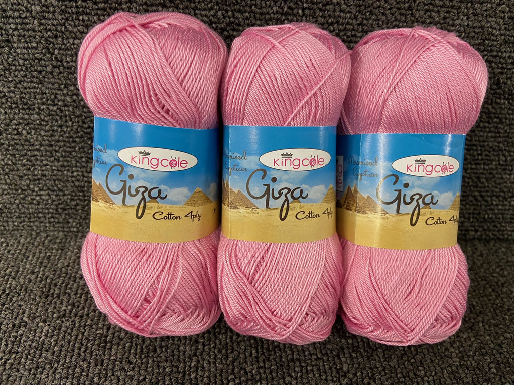 King Cole Giza 100% Mercerised Egyptian Cotton 4 Ply Yarn Wool 50g Bal ...