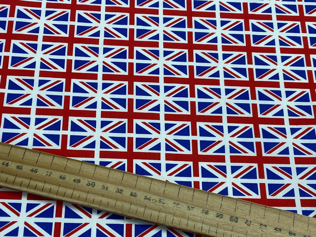 Rose & Hubble Mini Union Jack Flags Coronation Jubilee Red White Blue ...