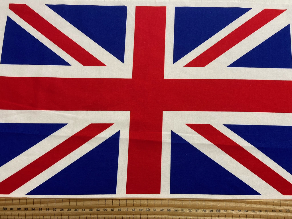 Union Jack Jubilee Coronation 3 Flag Cotton Fabric Panel – Fabric Shack ...