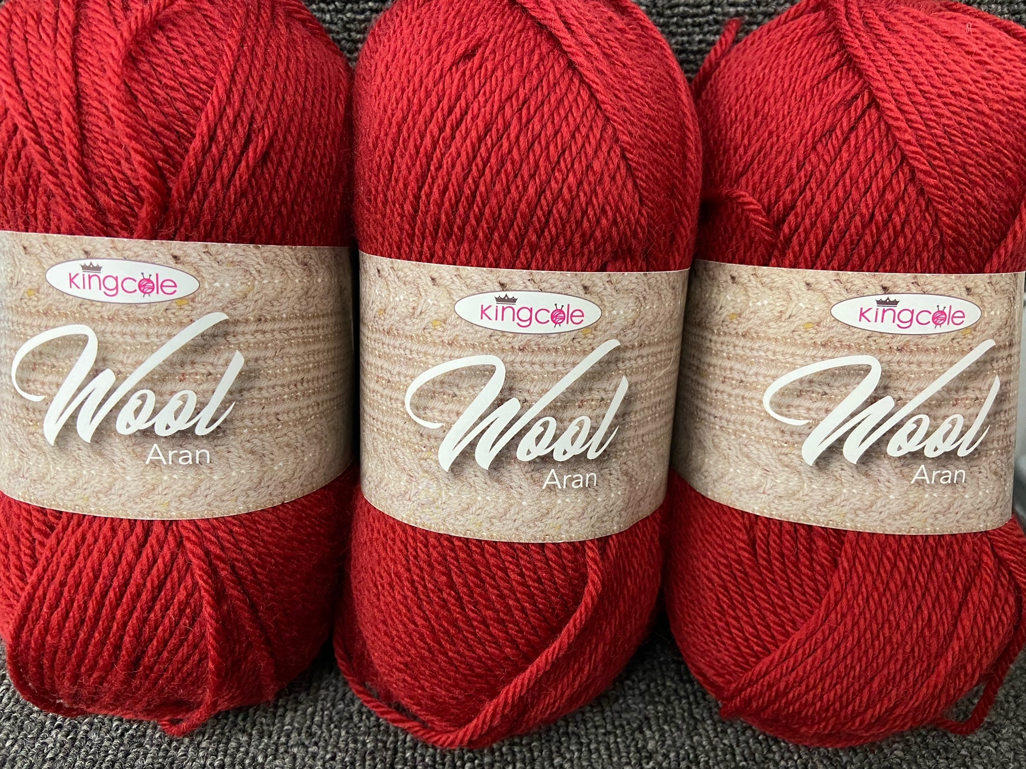 King Cole Aran 100% Superwash Wool Yarn 100g Various Colours – Fabric ...