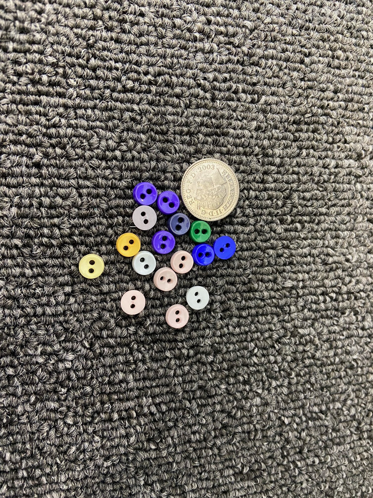 Mini Buttons 6mm 2 Hole Various Coloured Buttons – Fabric Shack Malmesbury