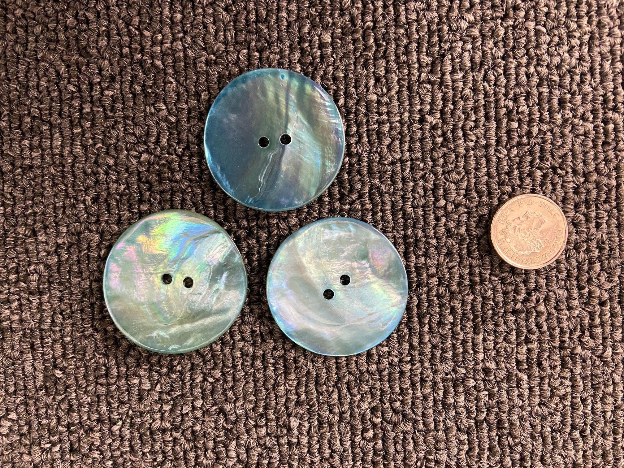 ABC Shell Button 2 Hole 34mm Various Colours – Fabric Shack Malmesbury