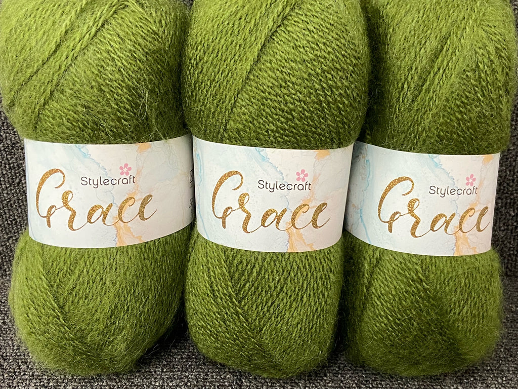 Stylecraft Grace Aran Mohair Wool Blend Yarn 100g Various Colours ...