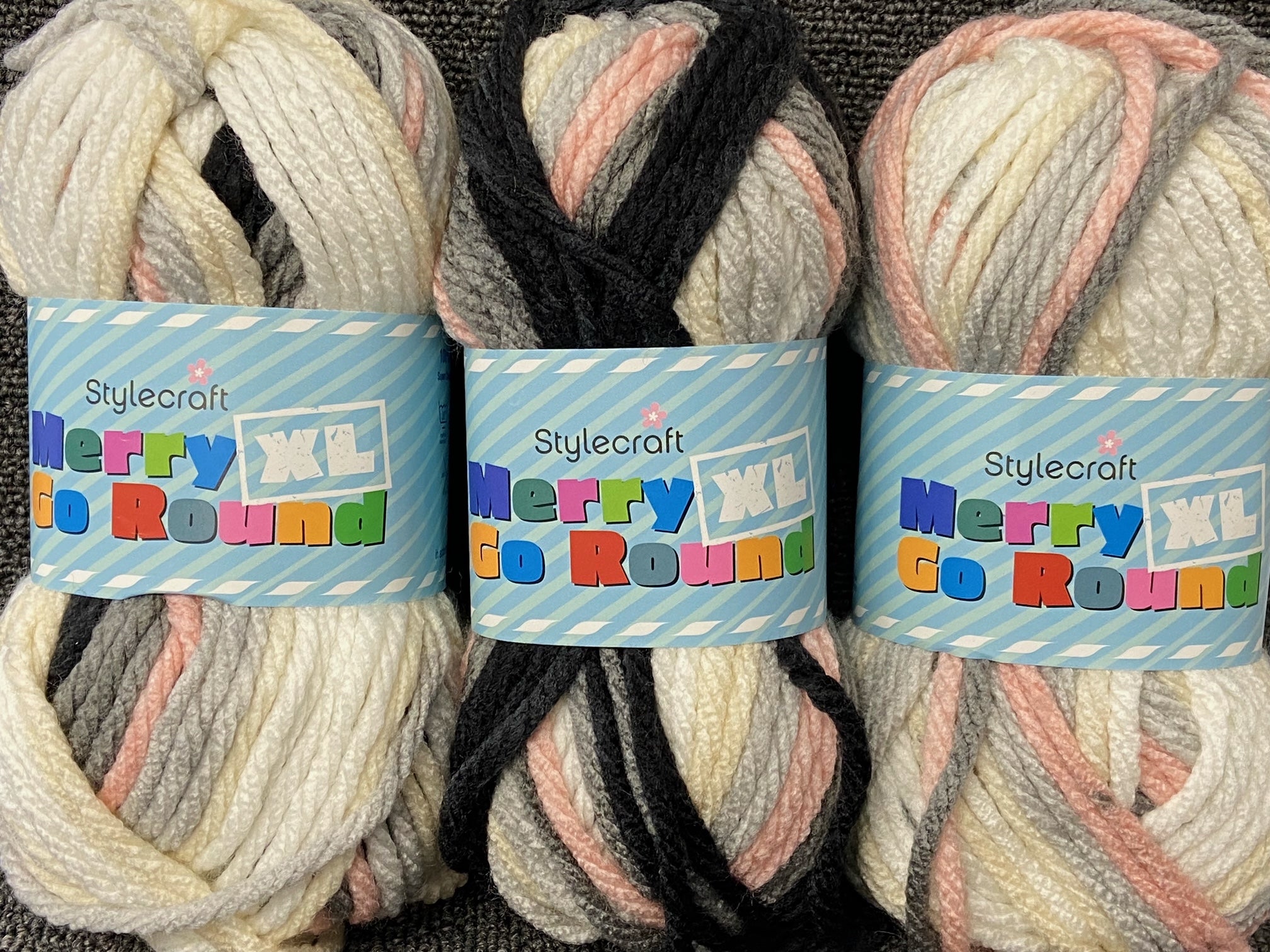 Stylecraft Merry Go Round XL Super Chunky Self Stripe Wool/Yarn 100g V ...