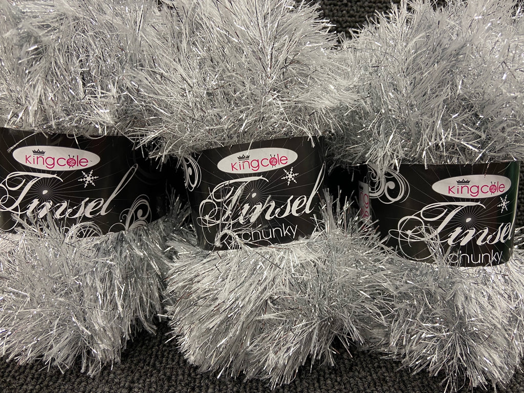 King Cole Tinsel Glitter Chunky Wool/Yarn 50g Various Colours – Fabric ...