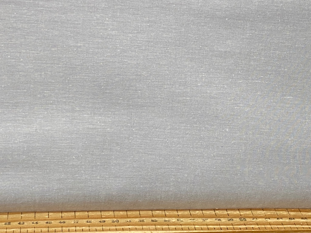 John Louden Yarn Dyed Cotton Poplin Light Grey Fabric by 1/2 Metre ...